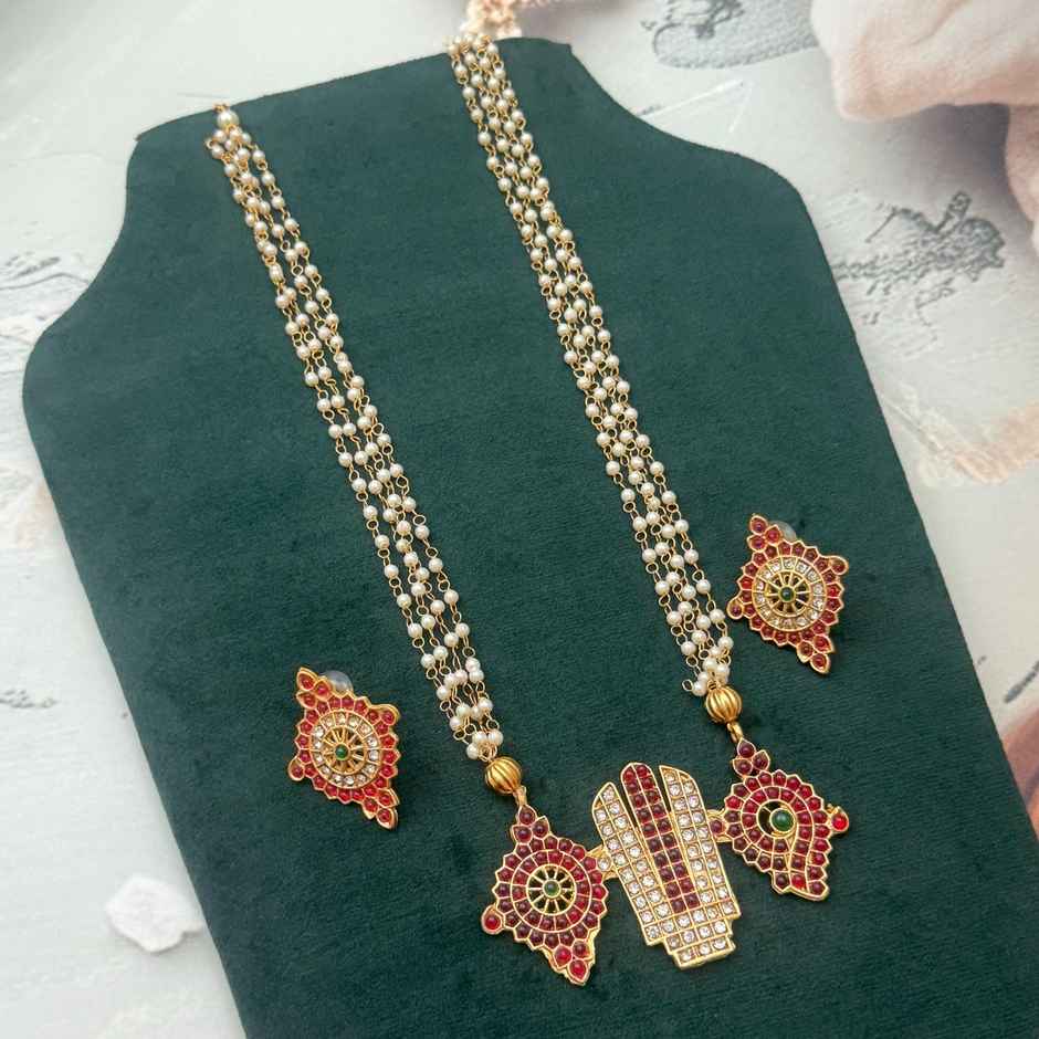Buy The Opal Factory Long Balaji necklace | Multilayer Moti Chain ...
