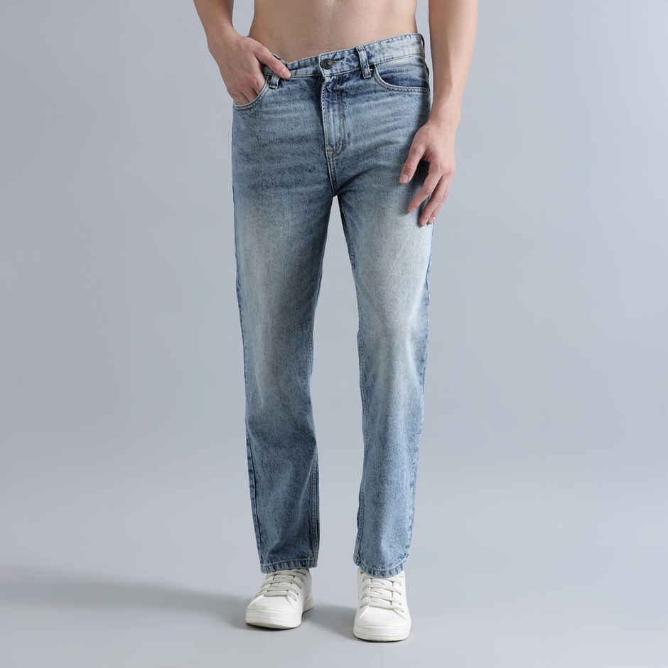Buy Bene Kleed Men's Relax Fit Light Fade Jeans| Blue - 28 Online ...