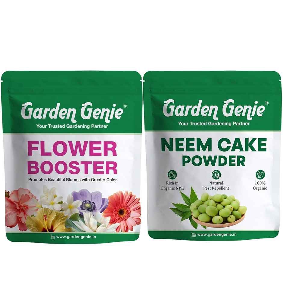 Buy Garden Genie Flower Booster & Neem Cake Powder | Fertilizer for ...
