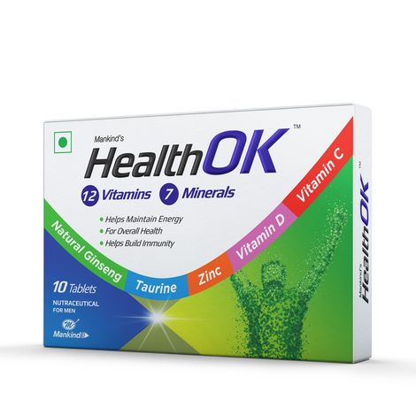 Buy Health-ok Multivitamin vegetarian tablet for men 10 pcs Online ...