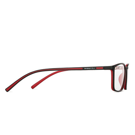 Buy Lenskart Blu Unisex Solid Plastic Computer Glasses | Red - M Online ...