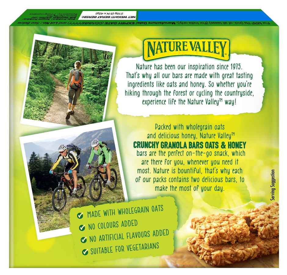 Buy Nature Valley Crunchy Granola Bars Whole Grain Oats & Honey Online ...