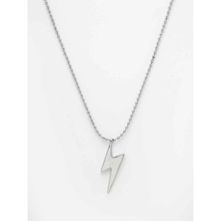 Buy NVR Men's Silver Plated Flash Pendant With Chain | NVR2375 Online ...