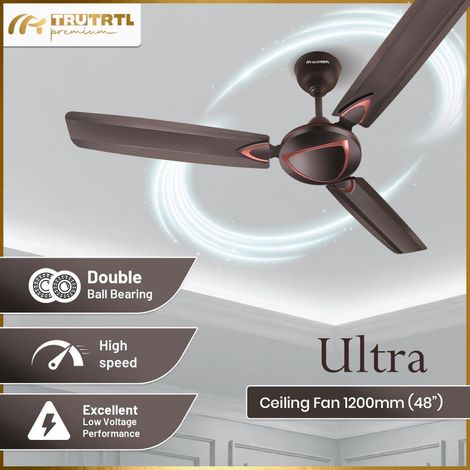 Buy truTRTL Premium Ultra Ceiling Fan, 1200mm/48 inch, High-Speed ...