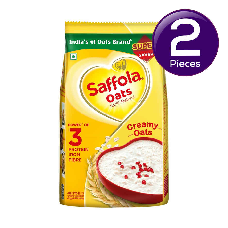 Buy Saffola Oats, Instant Rolled Oats, Soft & Creamy Oats, Power of ...