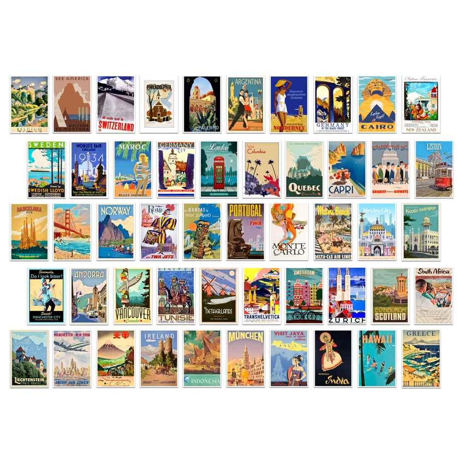 Buy Paper Plane Design Motivational Wall Posters Collage Pack of 50 (4 ...