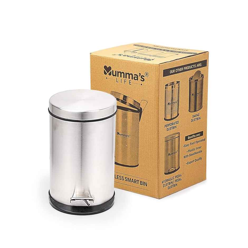 Mumma s Life Plain Dustbin with Lid with Plastic Bucket And Lid - Buy ...