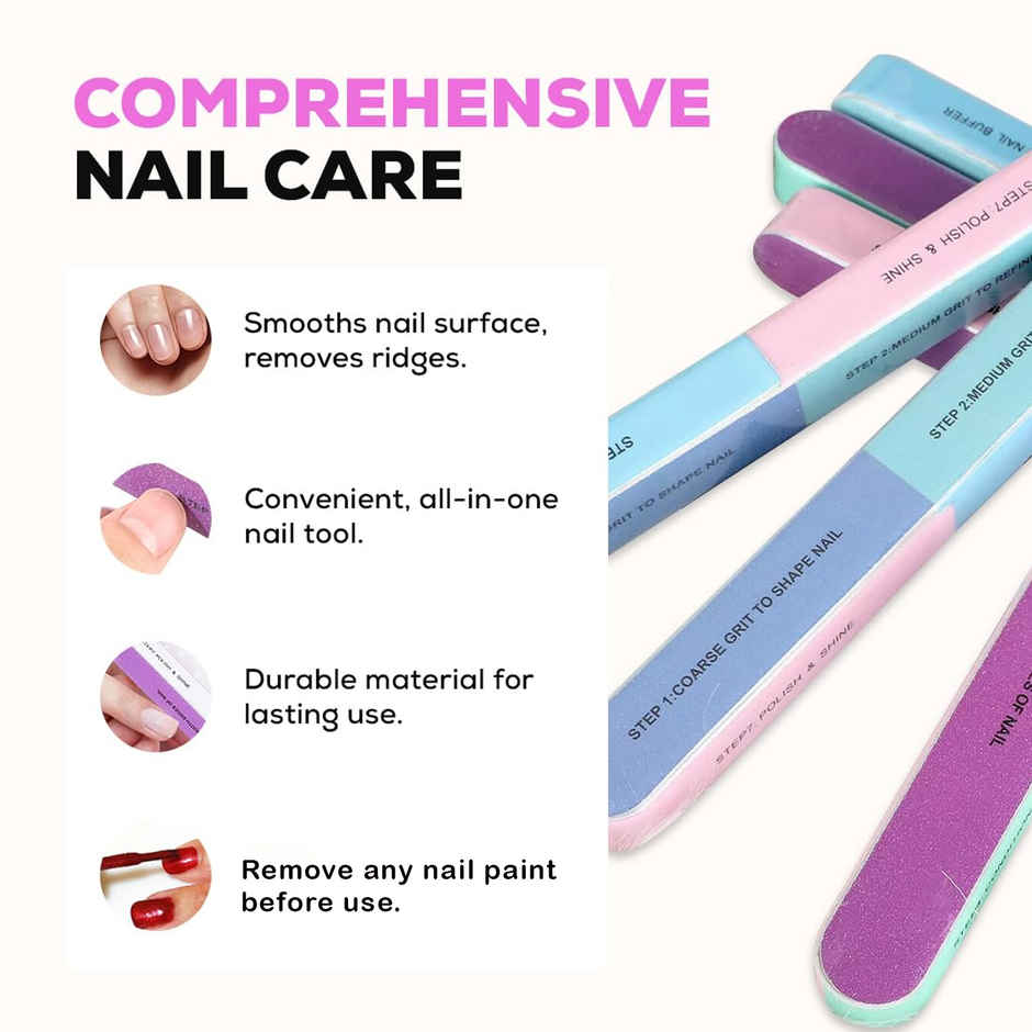Buy Midazzle Nail File and Buffer for Pedicure and Manicure - 7 Ways ...