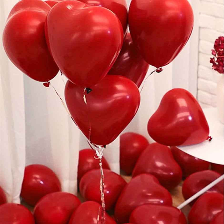 Buy Just Party Red Heart Shaped Latex Balloons Online - Price @ ₹204 ...