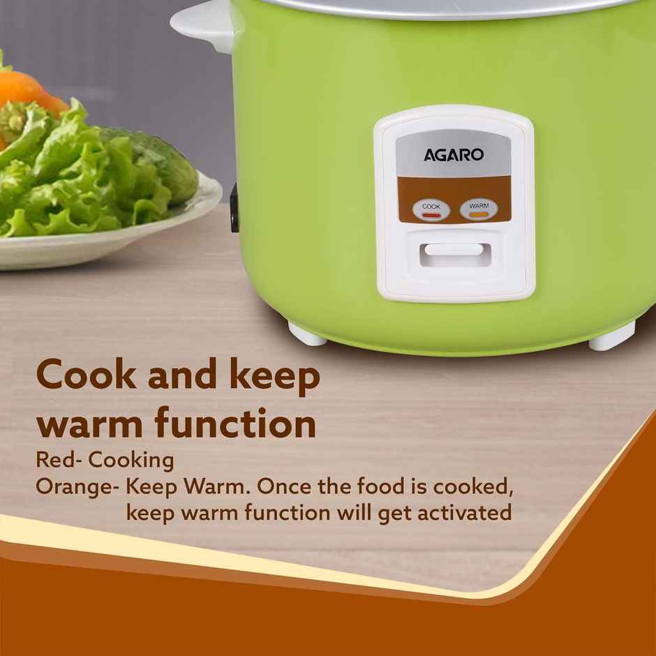 Agaro Marvel Electric Rice Cooker, 1.8L, 700W, Automatic Boiler ...