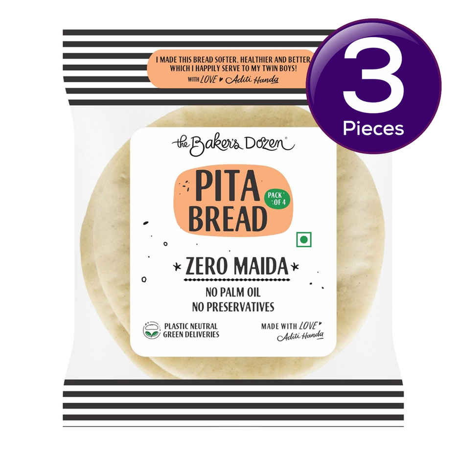 The Baker's Dozen Zero Maida Pita Bread No Palm Oil No Preservative ...