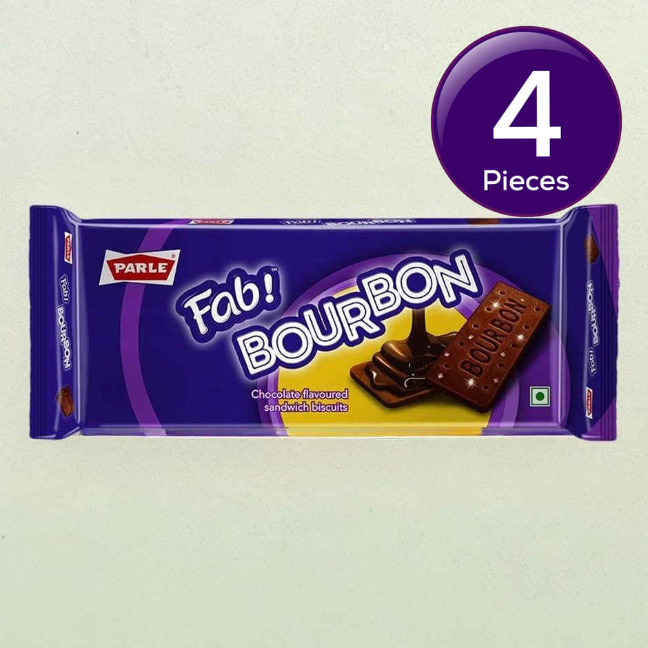 Buy Parle Fab Bourbon Chocolate Cream Biscuits | Trans Fat-free Combo ...