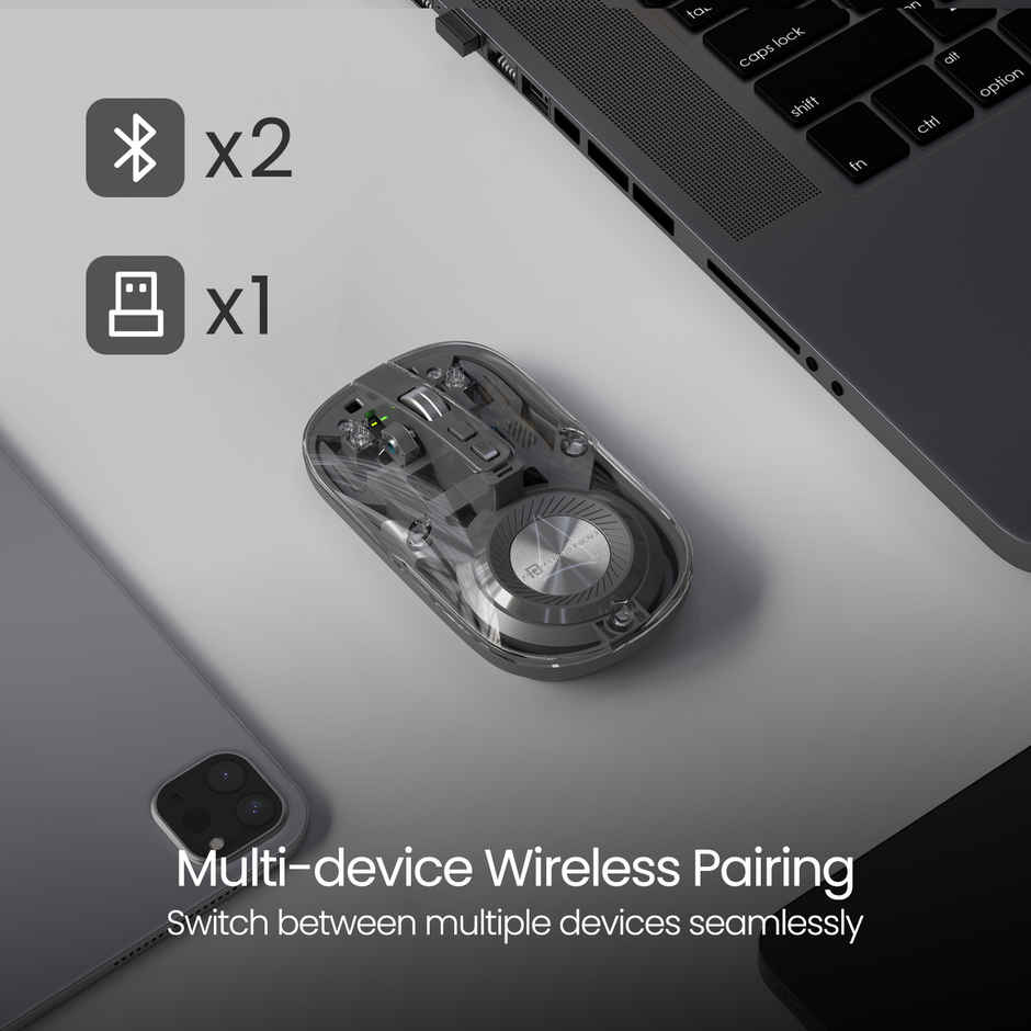 Buy Portronics Toad 8 Transparent Wireless Bluetooth Mouse with ...