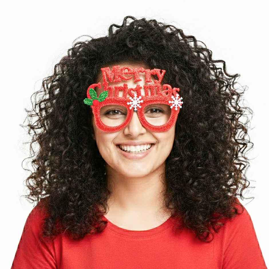 Buy Merry Christmas Red Glitter Goggles | Picfest Online - Price @ ₹87 ...