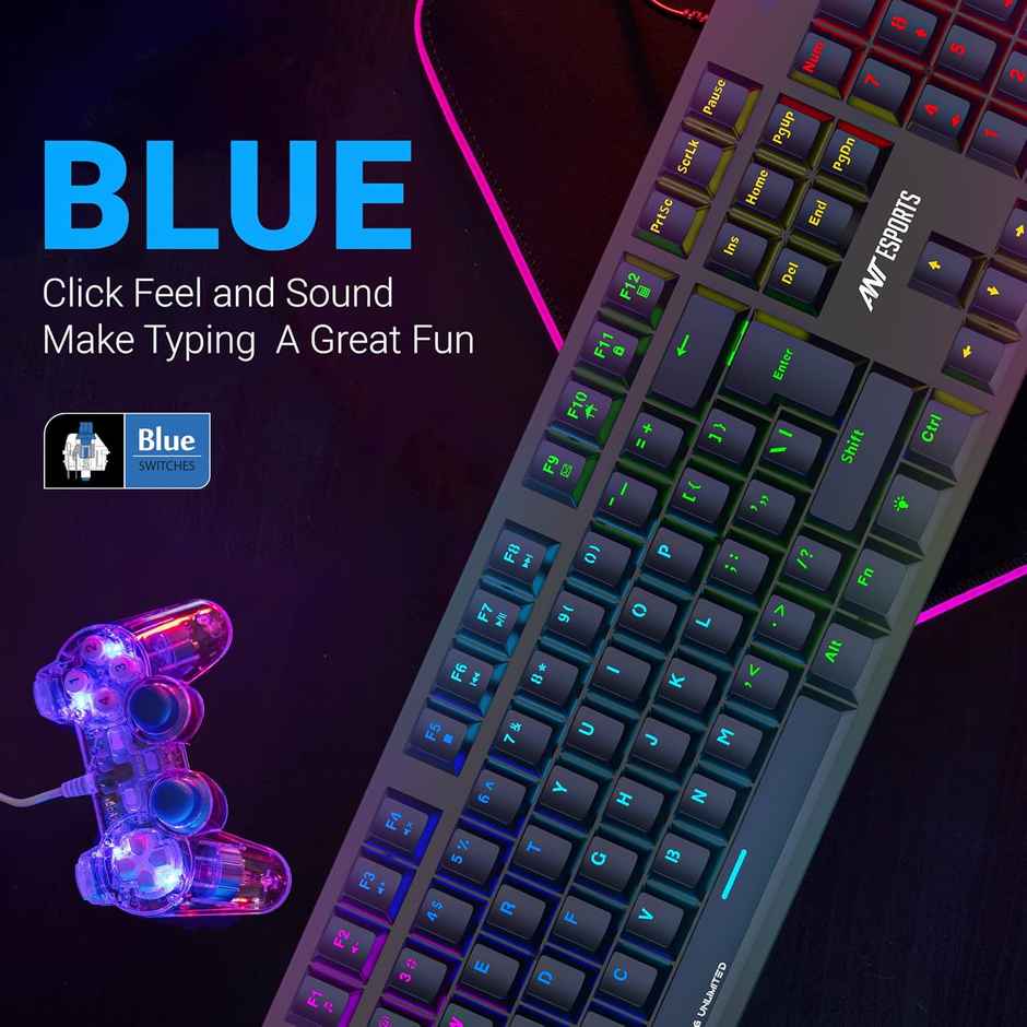 Buy Ant Esports Mk3400 V3 Pro Mechanical Gaming Keyboard, Online ...