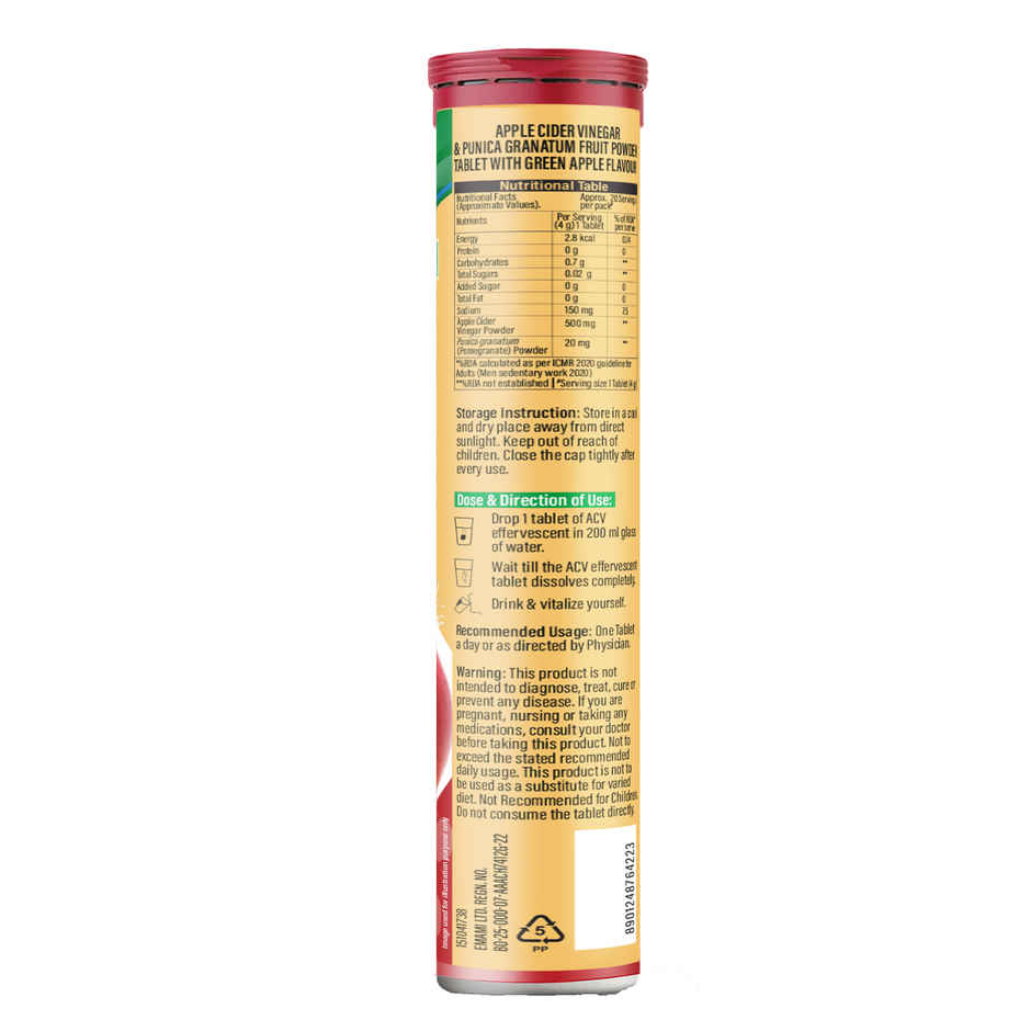 Zandu Apple Cider Vinegar ACV Effervescent Tablets - Buy at ₹415 Online ...