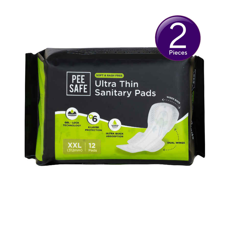 Buy Pee Safe Ultra Thin Rash Free Sanitary Pads - XXL | With Paper ...
