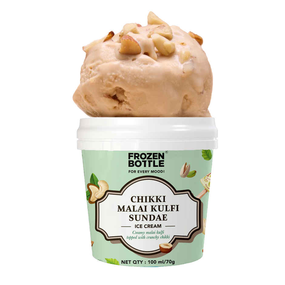 Buy FROZEN BOTTLE Chikki Malai Kulfi Sundae Cup Online - Price @ ₹123 ...