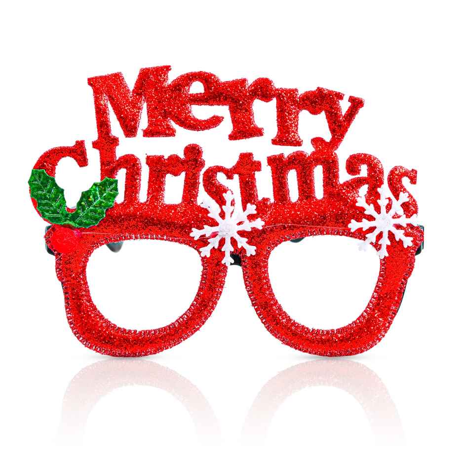 Buy Merry Christmas Red Glitter Goggles | Picfest Online - Price @ ₹87 ...