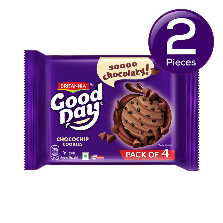 Buy Britannia Good Day Choco Chip Chocolate Flavoured Biscuits | Combo ...