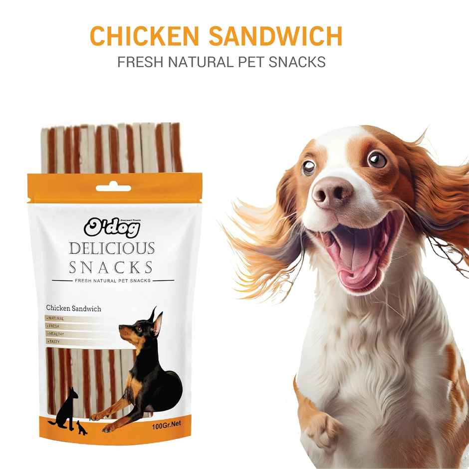 Buy Oï¿½Dog Real Chicken Sandwich Dog Treats 100 g X 2 Combo Online ...