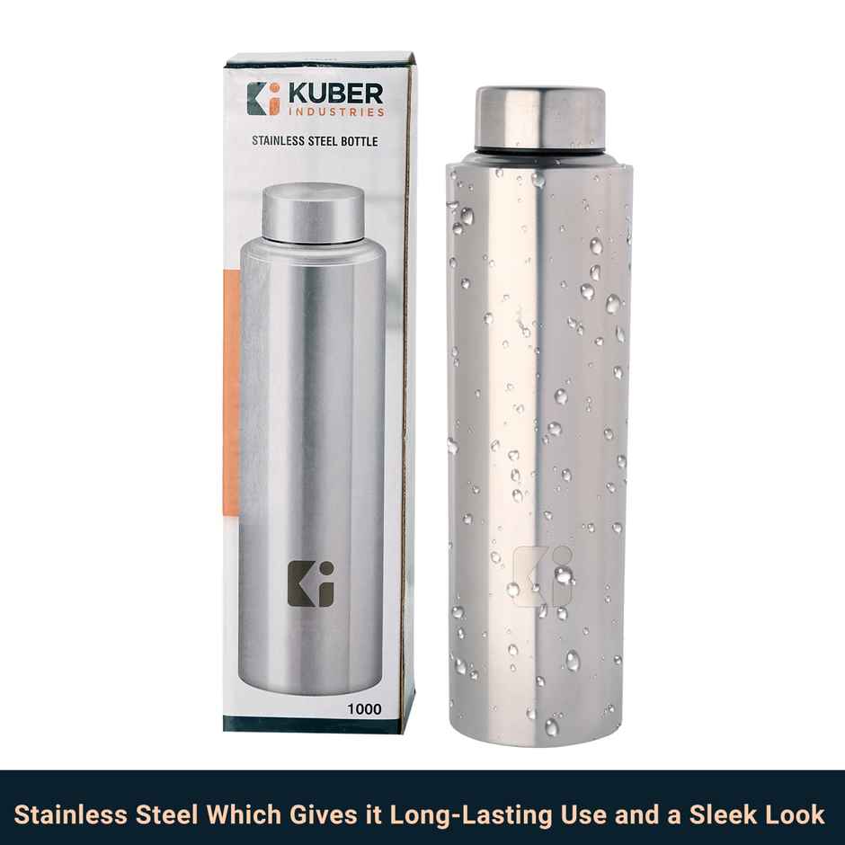 Buy Kuber Industries Water Bottle | 1 L Stainless Steel Fridge Water ...