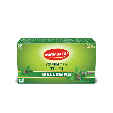 Buy Wagh Bakri Tulsi Basil Green Tea Online - Price @ ₹89 | Instant ...