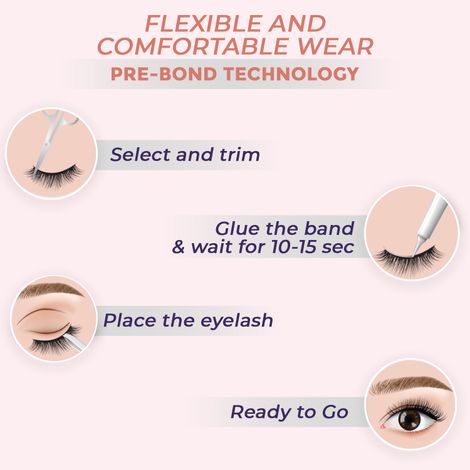 Buy Sanfe Instant Star Lashes False Eyelash Long Lasting Natural Look With Glue G07 1 Pair ...