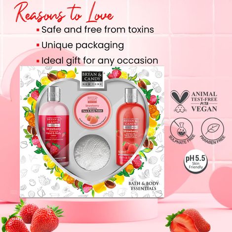 Buy Bryan & Candy Strawberry Heart Kit Combo|Shower Gel|Hand-Body ...