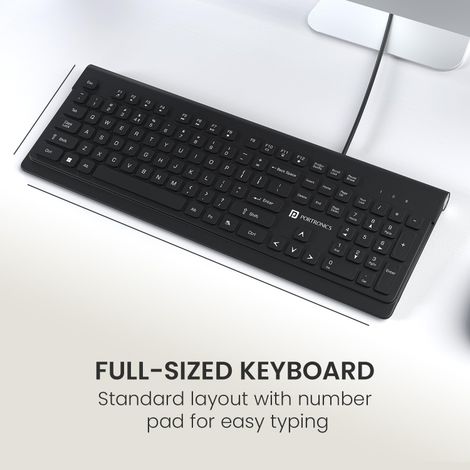 Buy Portronics Keytonic Wired Keyboard & Mouse Set with High Precision ...