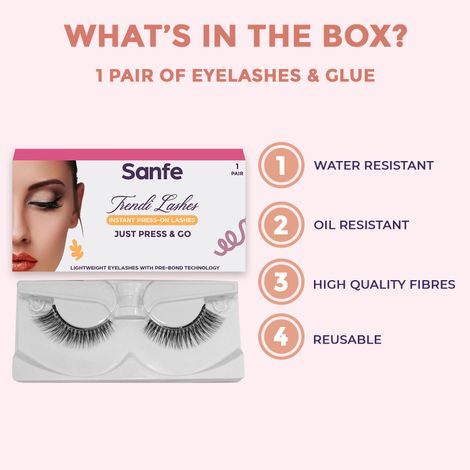 Buy Sanfe Instant Star Lashes False Eyelash Long Lasting Natural Look With Glue G07 1 Pair ...