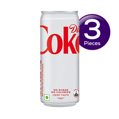 Buy Diet Coke Cola Diet Soft Drink Can Combo Online - Price @ ₹108 ...