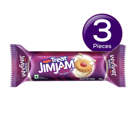 Buy Britannia Treat Jimjam Naughty Jam Cream Biscuits | Combo Online ...