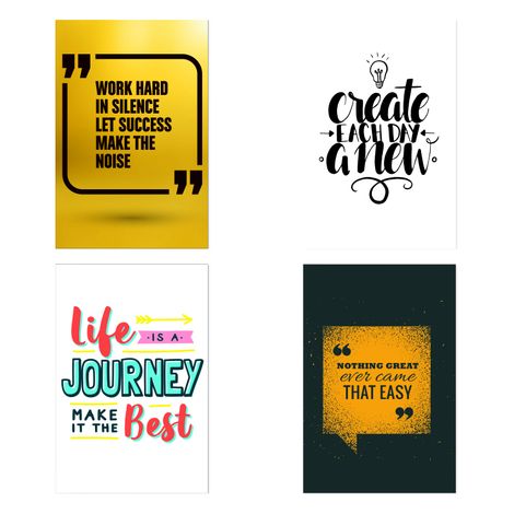 Buy Paper Plane Design Motivational Wall Posters | Set of 10 | (12 Inch ...