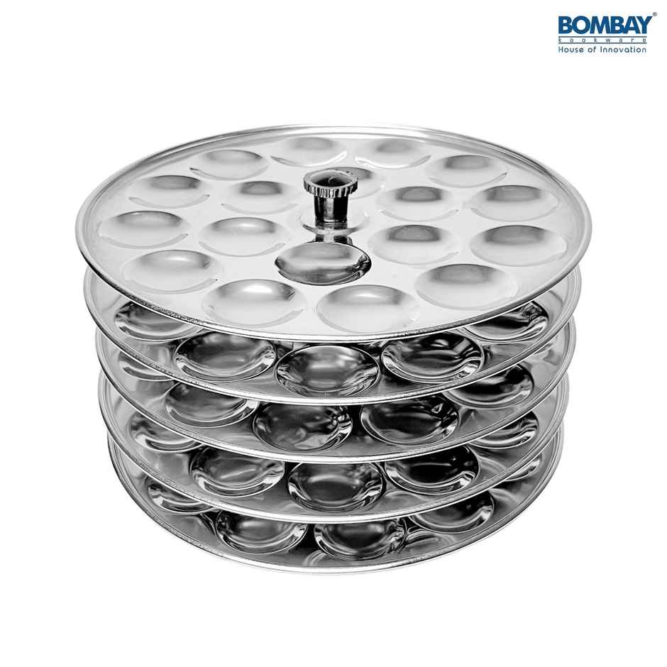 Buy Bombay Kookware Mini Idli Maker | 5 Plate Set for Small-Sized Idlis ...