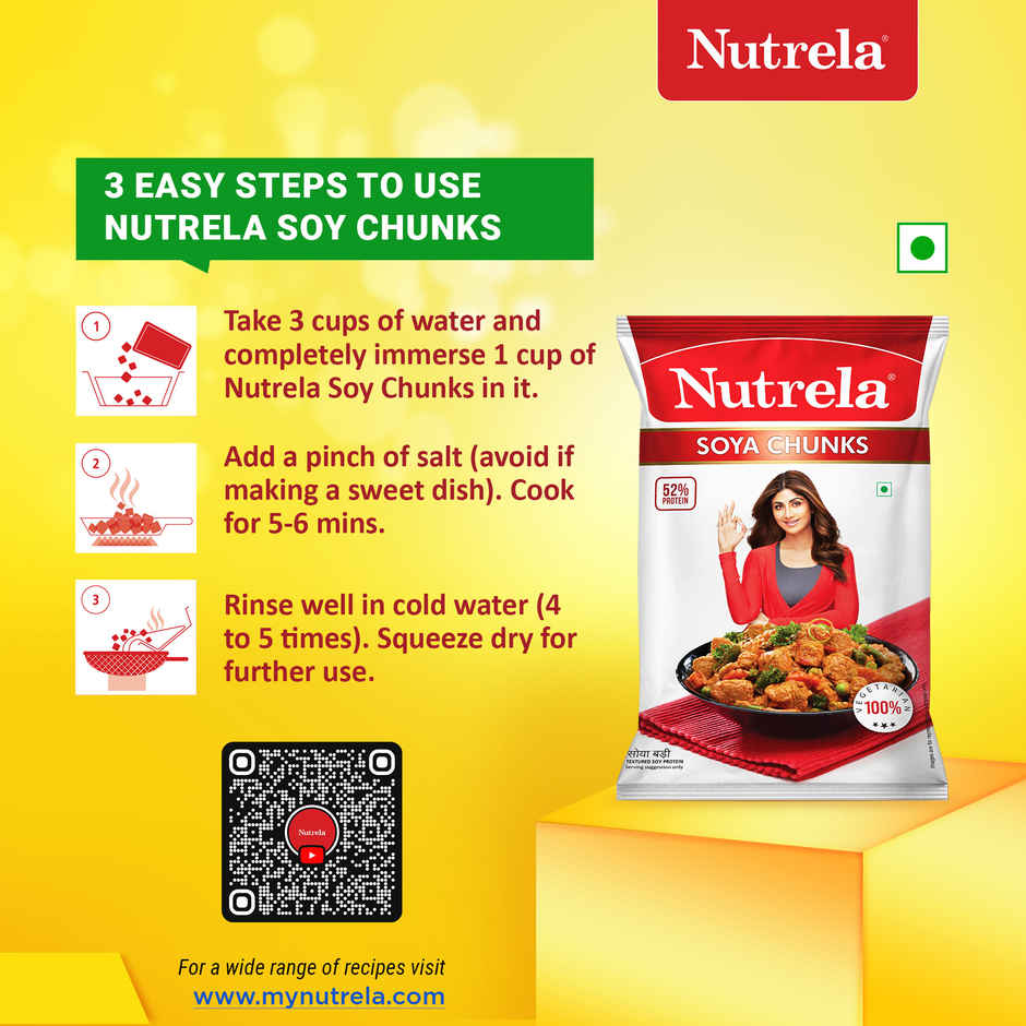 Buy Nutrela Soya Chunks Online - Price @ ₹128 | Instant Delivery | Zepto