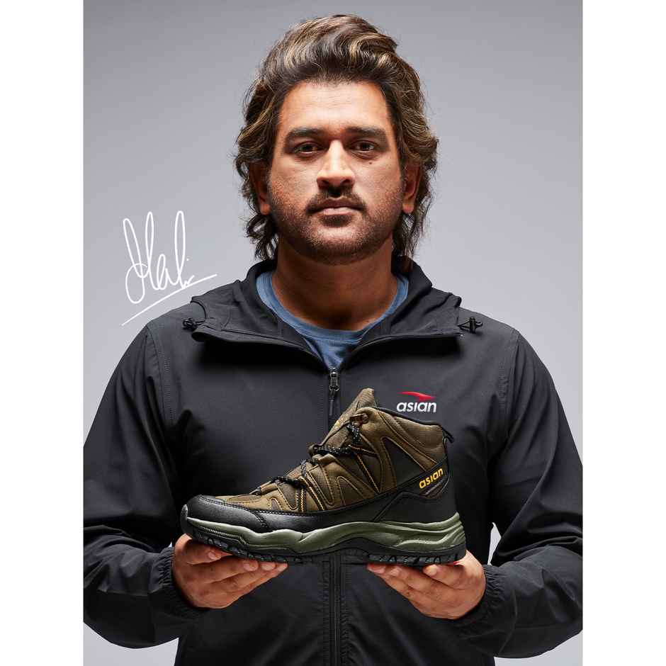 Buy Asian Everest-21 Trekking Shoes For Men Olive Black | UK-8 Online ...