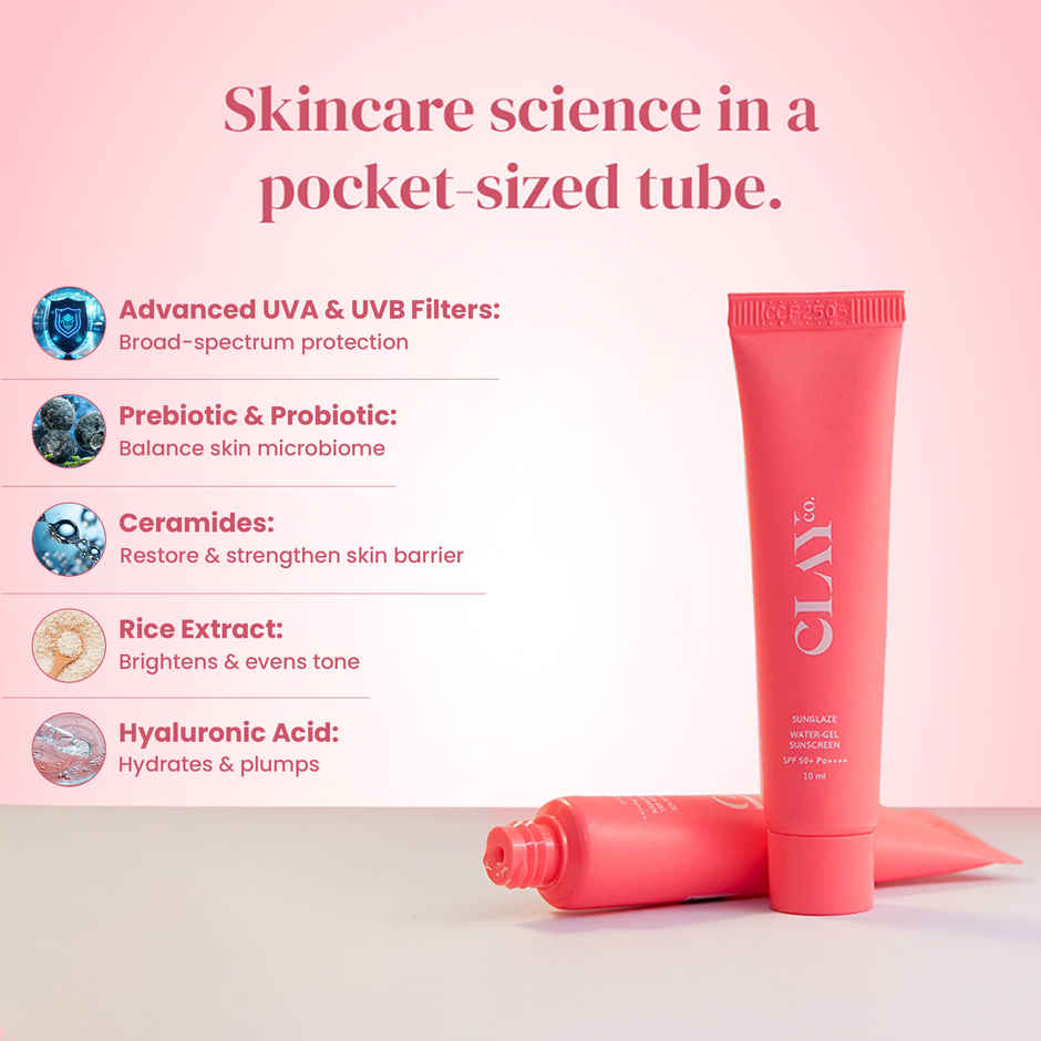 ClayCo Sunglaze Sunscreen SPF 50+ PA ++++ With Probiotic & Ceramides ...