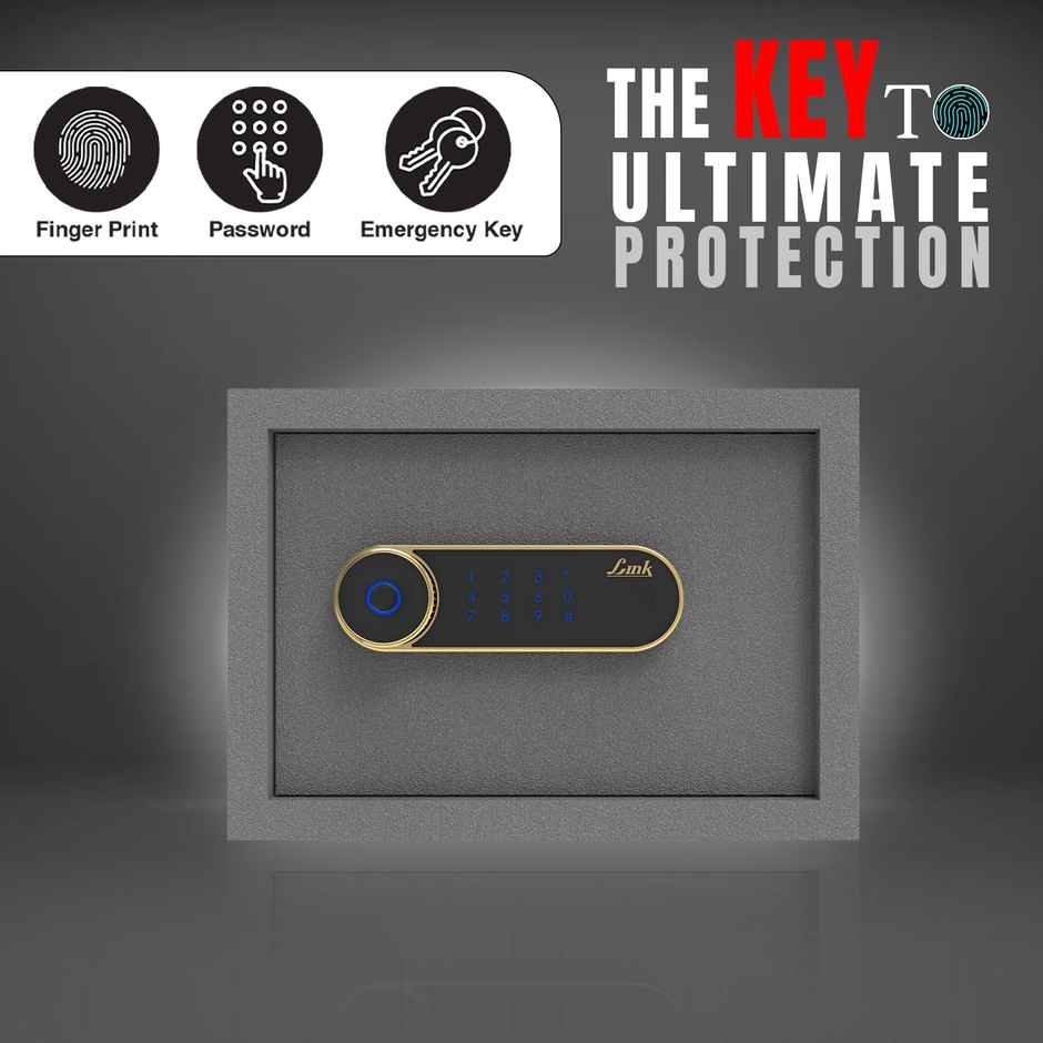 Buy Link Smart Safe Locker - 16L Fingerprint & PIN Access | Grey ...
