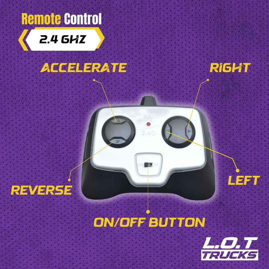 Buy Legend Of Toys Cars Brutus RC Truck | 15 Kmph, 2.4GHz | Black ...