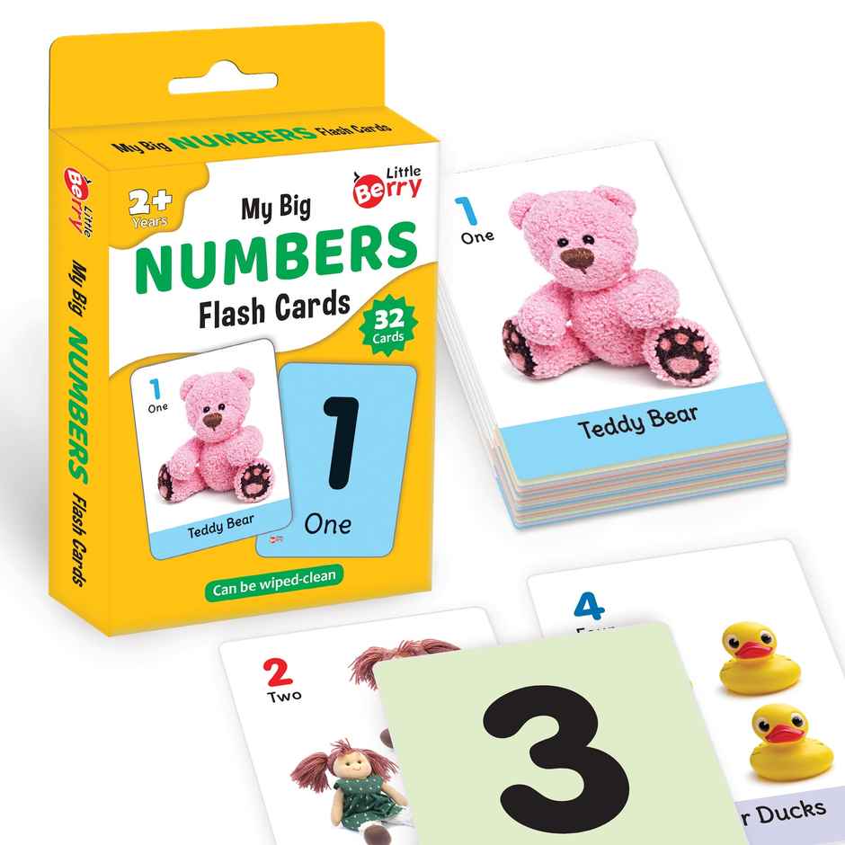 Buy Little Berry Numbers Flash Cards For Kids (32 Cards) | Fun Learning ...