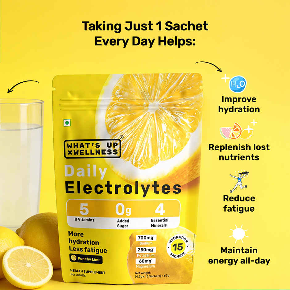 What's Up Wellness Daily Electrolytes For Everyday Hydration Punchy ...