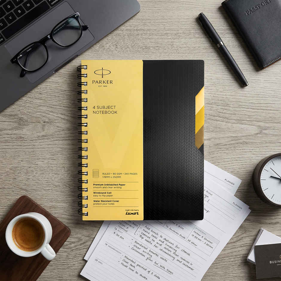Parker Vector Gold B5 Size 4 Subject Note Book - Buy at ₹261 Online ...