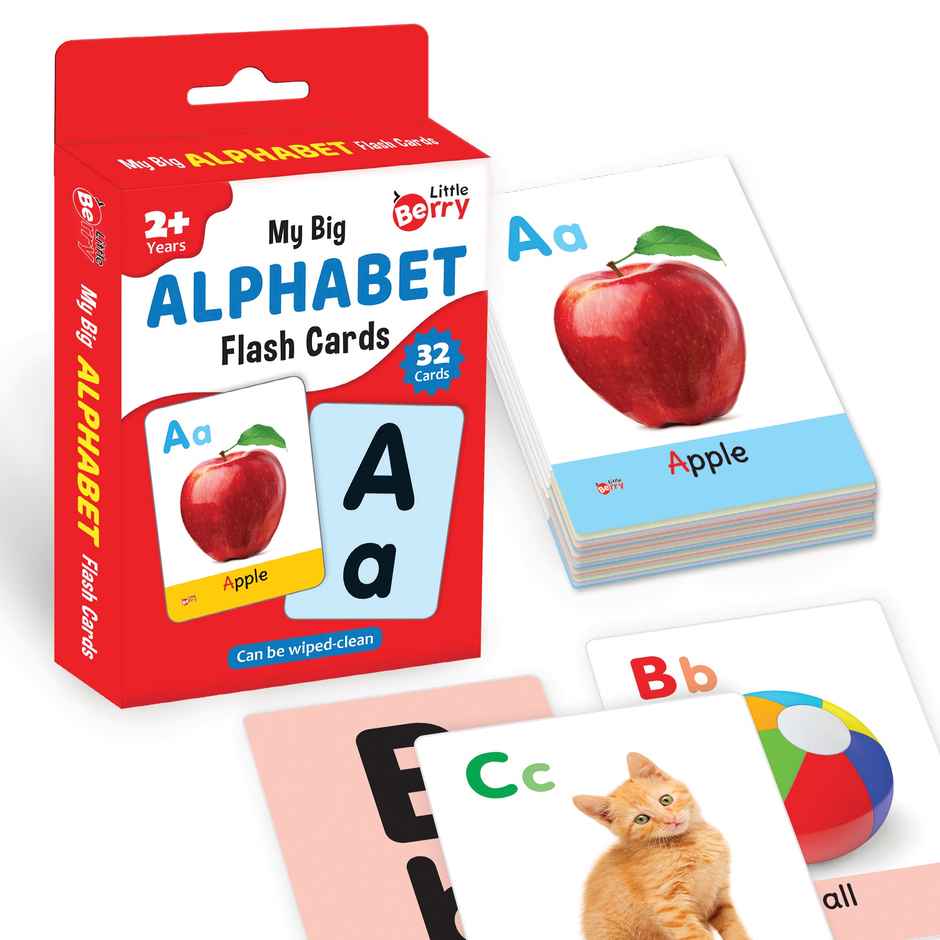 Little Berry Alphabet Big Flash Cards For Kids (32 Cards) - Buy at ₹198 ...