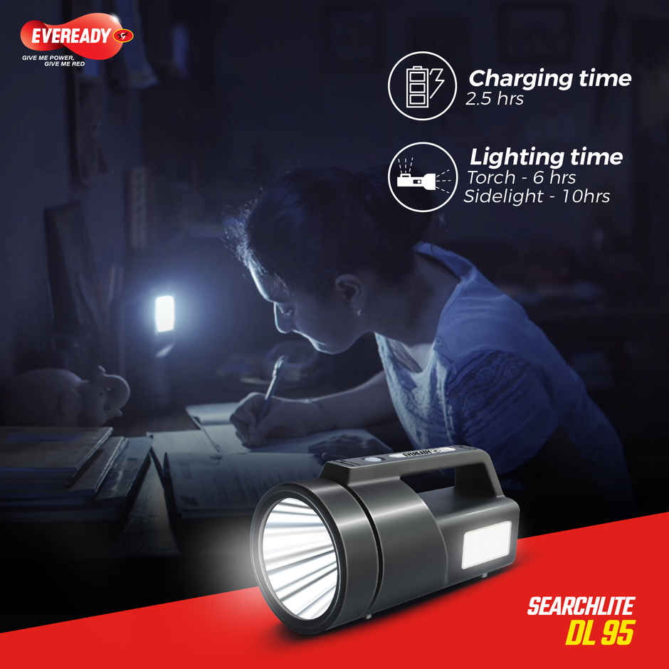Eveready Searchlite DL95 Rechargeable Torch - Buy at ₹440 Online ...