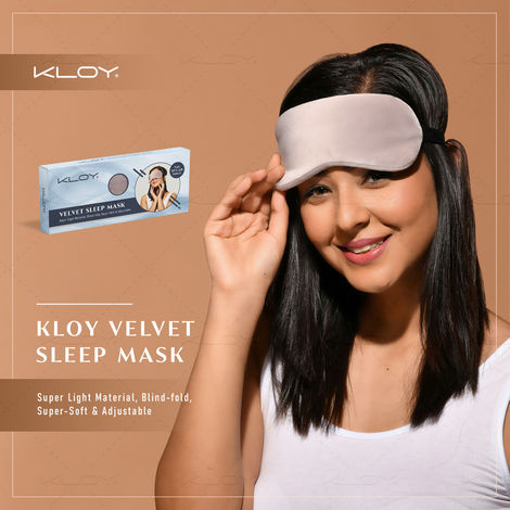 Buy KLOY Velvet Sleep Mask - Grey Online - Price @ ₹165 | Instant Delivery | Zepto