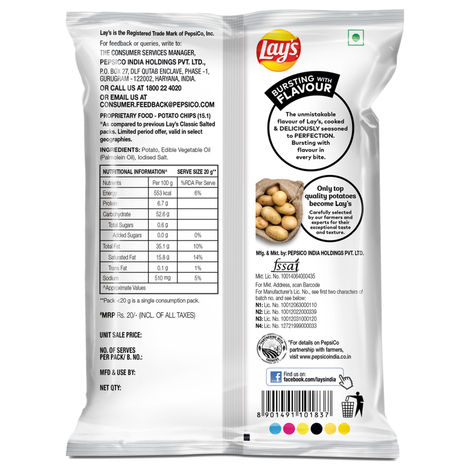 Buy Lay's Classic Salted Potato Chips Combo Online - Price @ ₹72 ...