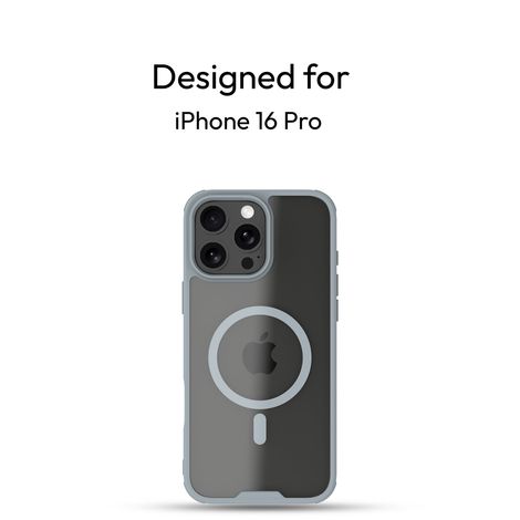 Buy Kapaver Iphone 16 Pro Back Case | Gray | MagSafe Compatible Online ...