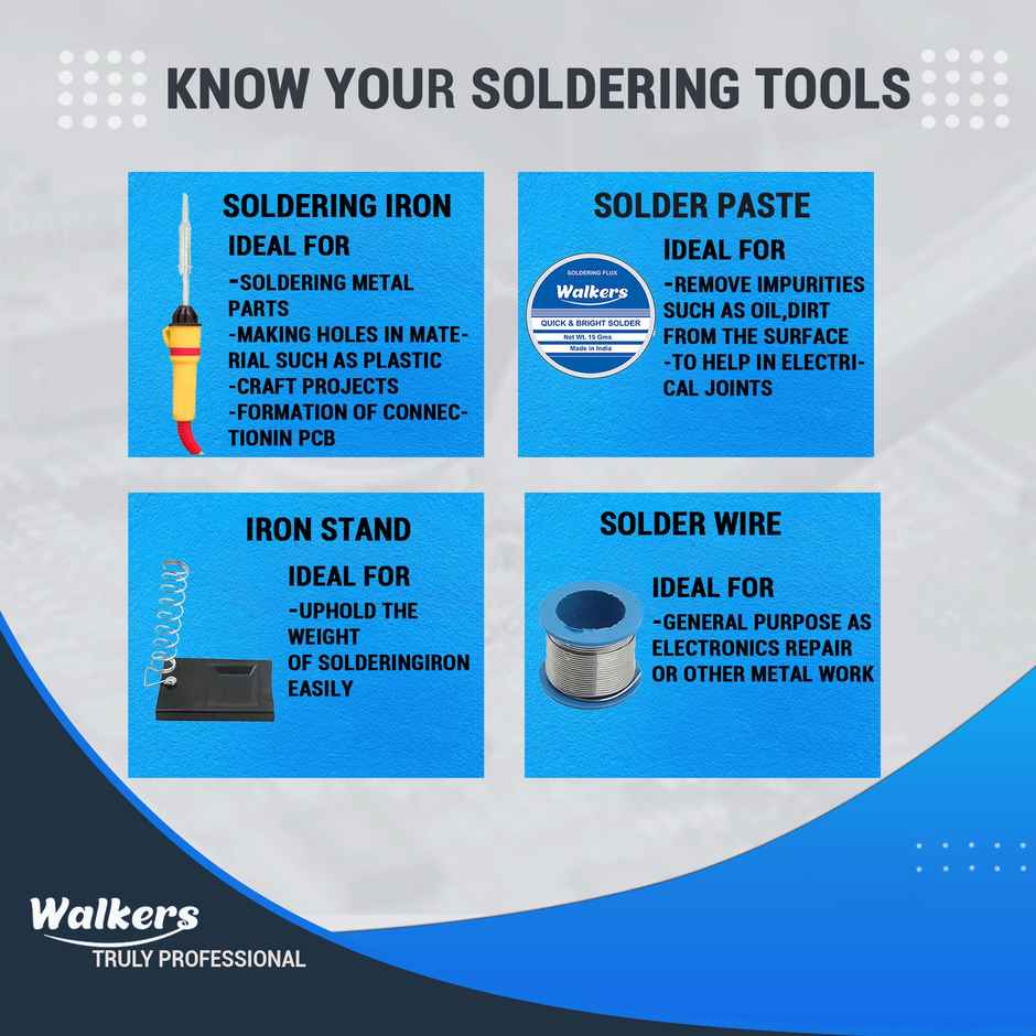 Buy Walkers Wzp3M1 10In1 Basic 25W Soldering Iron Kit With Soldering ...