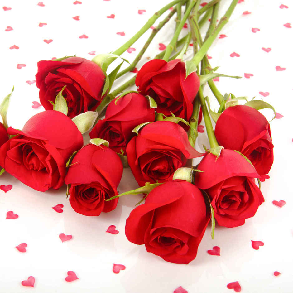 Buy 8 Red Rose Bouquet Online - Price @ ₹261 | Instant Delivery | Zepto